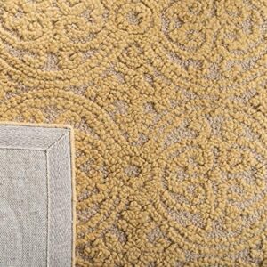 SAFAVIEH Cambridge Collection 2' x 3' Light Gold / Dark Gold CAM233A Handmade Moroccan Premium Wool Accent Rug