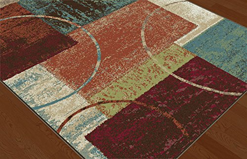 Conner Contemporary Abstract Multi-Color 3-Piece Area Rug Set, 3-Piece Set