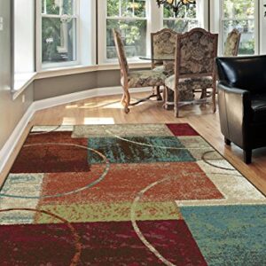 Conner Contemporary Abstract Multi-Color 3-Piece Area Rug Set, 3-Piece Set