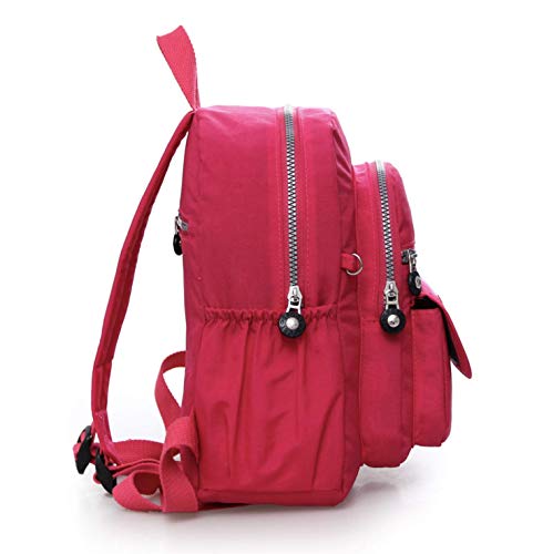 Waterproof Mini Backpack Women Purse Nylon Shoulder Rucksack Small Travel Bag (Purple)