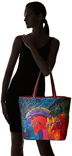 Laurel Burch `Wild Horses of Fire` Shoulder Tote, Multicolor, Large