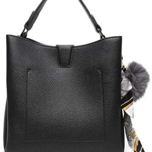 Hand Bag, Stylish Small Tote, with charm item, MS3502 (Black)