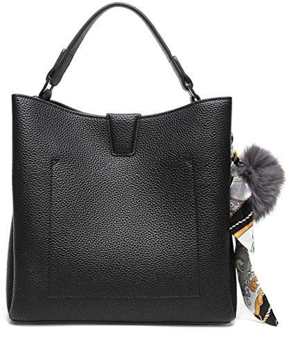 Hand Bag, Stylish Small Tote, with charm item, MS3502 (Black)