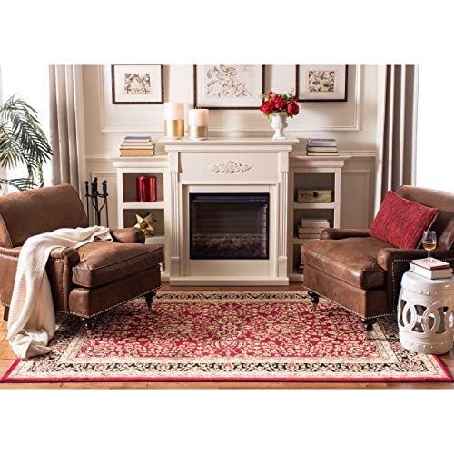 SAFAVIEH Lyndhurst Collection 10' x 14' Red / Black LNH214A Traditional Oriental Non-Shedding Living Room Bedroom Dining Home Office Area Rug