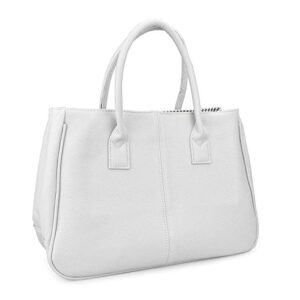 HOXIS Classical Office Lady Minimalist Pebbled Faux Leather Handbag Tote/Magnetic Snap Purse