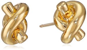 kate spade new york sailor’s knot gold-tone stud earrings