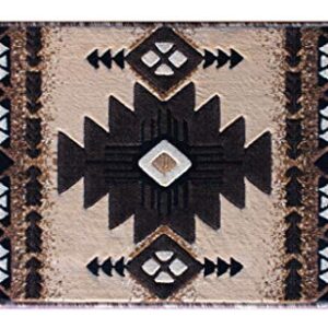 South West Native American Door Mat Area Rug Design C318 Berber 24 In. X 40 In.