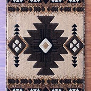 South West Native American Door Mat Area Rug Design C318 Berber 24 In. X 40 In.