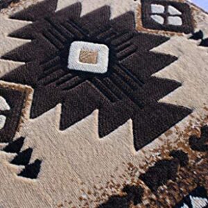 South West Native American Door Mat Area Rug Design C318 Berber 24 In. X 40 In.