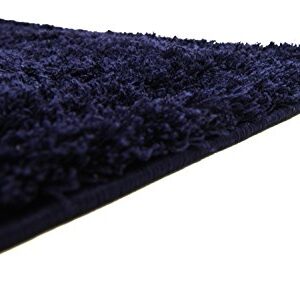 Unique Loom Trellis Shag Collection Plush Geometric Modern Moroccan Lattice Navy Blue Runner Rug (2' 7 x 10' 0)