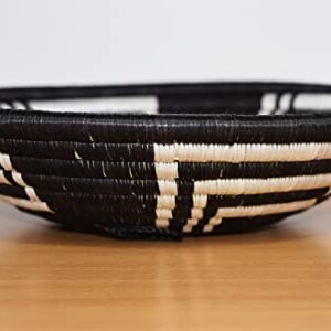 Hand Woven African Basket - Small - 8 Inches Sisal & Sweetgrass Basket - Woven Bowl - Handmade in Rwanda, SRB131