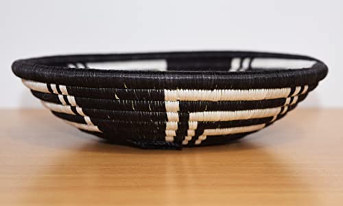 Hand Woven African Basket - Small - 8 Inches Sisal & Sweetgrass Basket - Woven Bowl - Handmade in Rwanda, SRB131