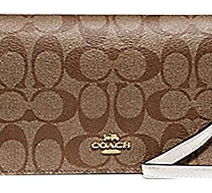 Coach New York HAYDEN FOLDOVER CROSSBODY CLUTCH IN SIGNATURE CANVAS Khaki/Chalk F76769