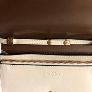 Coach New York HAYDEN FOLDOVER CROSSBODY CLUTCH IN SIGNATURE CANVAS Khaki/Chalk F76769