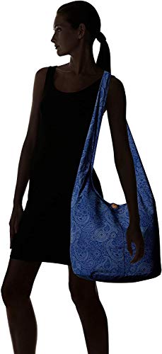 BTP! Thai Cotton Hippie Hobo Sling Crossbody Bag eco Friendly Shopping bag Paisley Print Large (SkyBlue PL42)