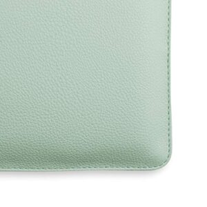 KATIE LOXTON Women's Medium Soft Pebble Vegan Leather Clutch Perfect Pouch Seafoam Green