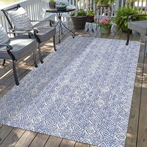 hebe large boho area rug 4’x6′ machine washable vintage bohemian rug cotton boho outdoor rug farmhouse floor carpet for kitchen entryway living room bedroom decor,blue