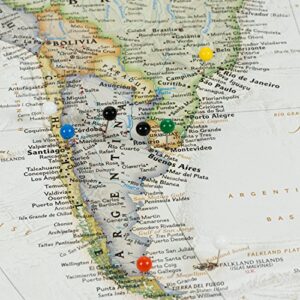 Craig Frames Wayfarer, Executive World Push Pin Travel Map