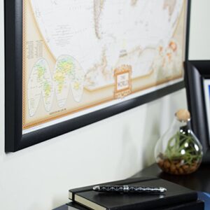 Craig Frames Wayfarer, Executive World Push Pin Travel Map