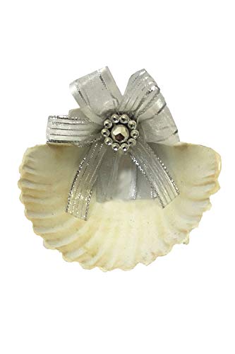 SWEA Pea & Lilli White Pearl Cross Baptism Candle Set Kit for Christenings with Shell and Favors