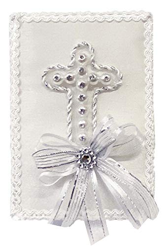 SWEA Pea & Lilli White Pearl Cross Baptism Candle Set Kit for Christenings with Shell and Favors