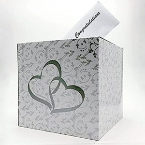 adorox money box memory cards reception centerpiece box (double heart)