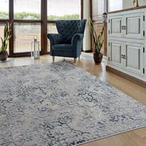 United Weavers Cascades Marblemount Blue Classic Accent Rug 1'11" x 3'