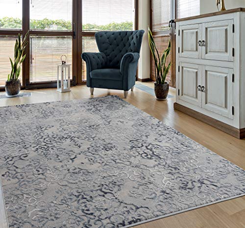 United Weavers Cascades Marblemount Blue Classic Accent Rug 1'11" x 3'