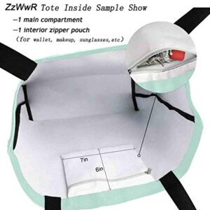 ZzWwR Chic Music Stave Notes Extra Large Canvas Shoulder Tote Top Handle Bag for Gym Beach Travel Shopping,Black White