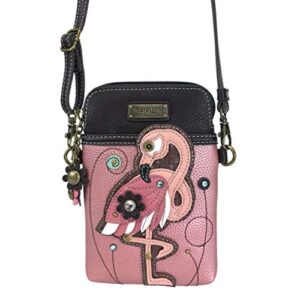 Chala Flamingo Cellphone Crossbody Handbag - Convertible Strap