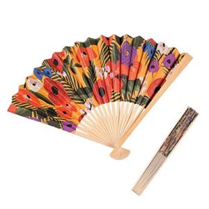 cuban havana nights folding fans – set of 12- havana nights party decorations and supplies