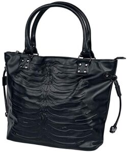 lost queen women’s black vespera embossed bag