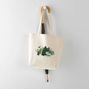 CafePress Moose In The Forest Tote-Bag Natural Canvas Tote-Bag,Shopping-Bag