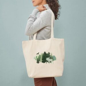 CafePress Moose In The Forest Tote-Bag Natural Canvas Tote-Bag,Shopping-Bag