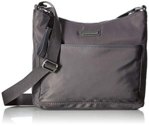 baggallini greenwich crossbody, smoke