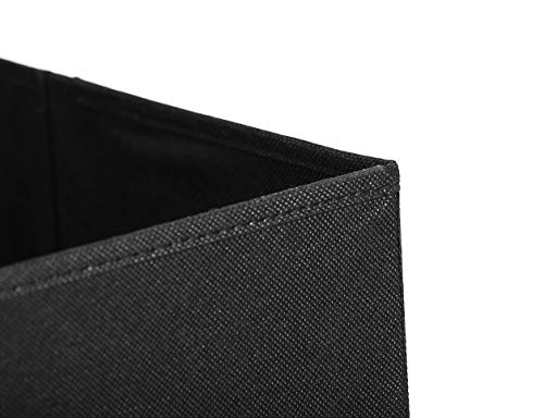 BBQ Future Foldable Cube Storage Bin Collapsible Box Cloth Basket Bins Black Organizer - Great for Nursery, Playroom, Closet, Home Organization (4 PCS, 13x15x13)