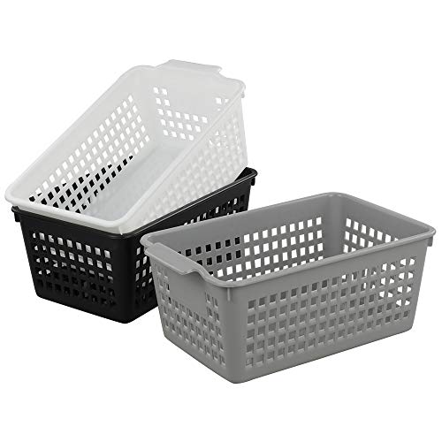 Utiao Plastic Storage Baskets, Organizer Basket, 3 Packs