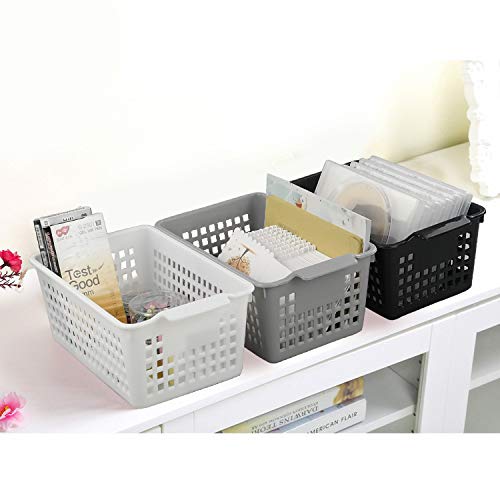 Utiao Plastic Storage Baskets, Organizer Basket, 3 Packs