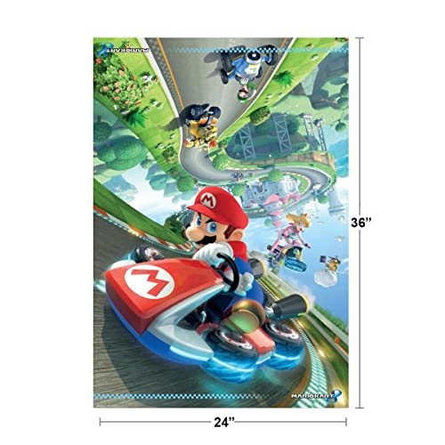 Pyramid America Mario Kart 8 Video Game Gaming Cool Wall Decor Art Print Poster 24x36