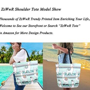 ZzWwR Flying Fantasy Dragon Spray Fire Large Canvas Shoulder Tote Top Handle Bag for Gym Beach Travel Shopping