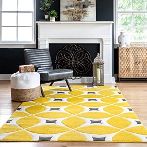 nuloom gabriela contemporary area rug, 7′ 6″ x 9′ 6″, sunflower