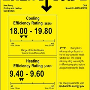 Cooper & Hunter 30,000 BTU Mini Split AC/Heating system Sophia Series, 18 SEER, 208/230V with 25ft Installation Kit