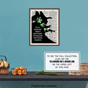 Funny Wizard of Oz Dictionary Art - 8x10 Wicked Witch Wall Decor, Home Decoration, Apartment or Office Poster- Cool Unique Gift for Mom, Boss, Manager - Unframed Picture, Photo, Print