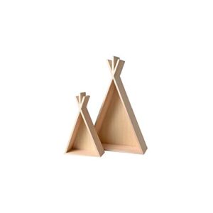 artemio 2 wooden shelves tipi – 45 & 26 cm