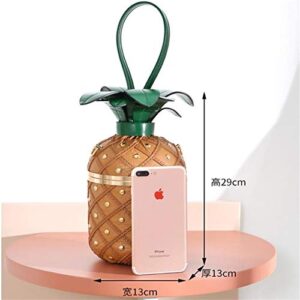 Pineapple Shape Pu Leather With Chain Women'S Clutch Party Bag Purse