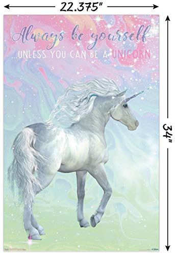 Trends International Unicorn On Pastels Wall Poster, 22.375" x 34", Unframed Version