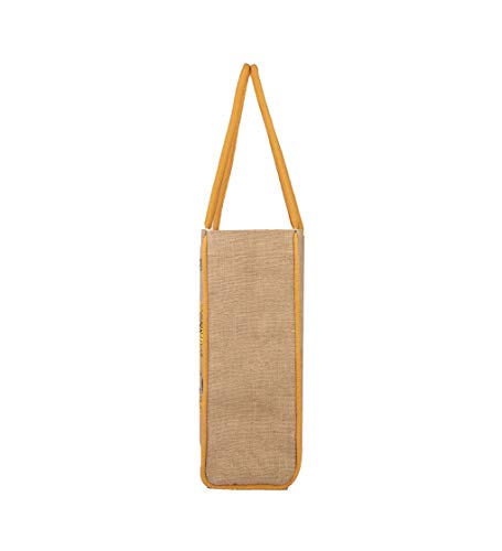 Mona B. Jute Burlap Grocery Tote Bag (Hello Sunshine)