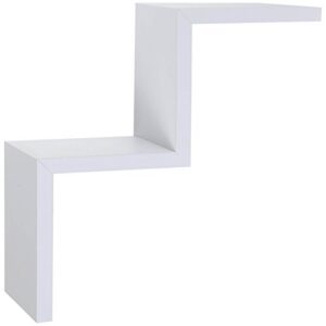 ARAD White 2 Steps Ladder Type Shaped Wall Shelf