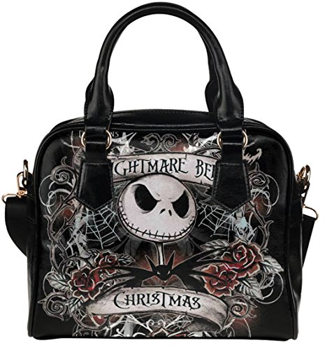 Women Shoulder Handbag Crossbody Bags with The Nigntmare Before Christamas Jack Pattern