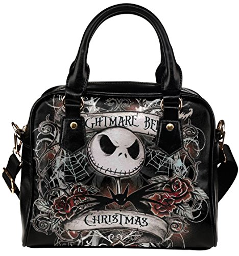 Women Shoulder Handbag Crossbody Bags with The Nigntmare Before Christamas Jack Pattern